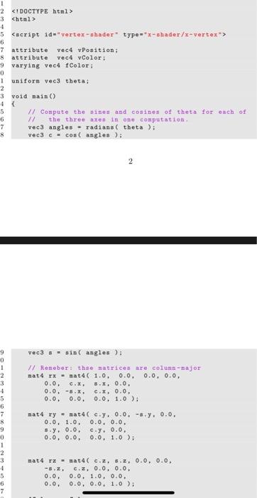Solved Given below is the code for cube.html. Change it to | Chegg.com