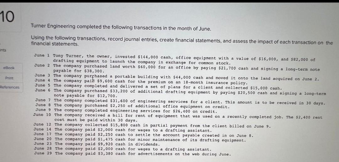 Solved Turner Engineering completed the following | Chegg.com