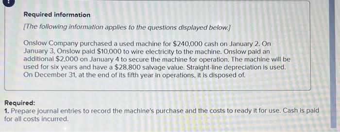 Solved Prepare the journal entries to record the machines | Chegg.com