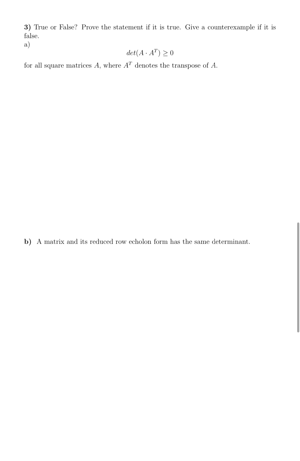 Solved True or False? Prove the statement if it is true. | Chegg.com