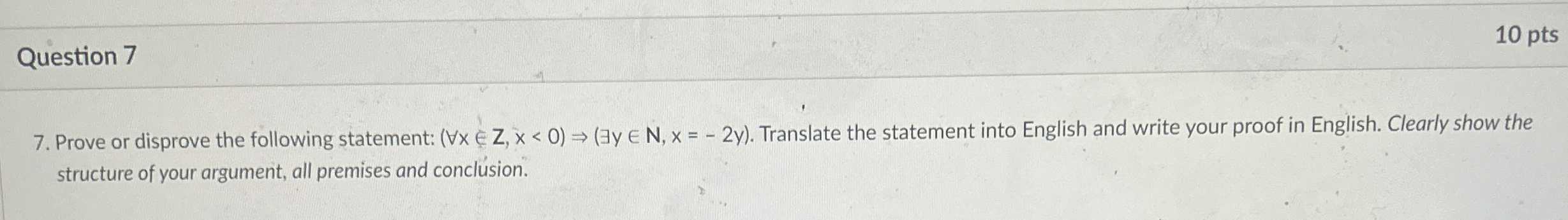 Solved Question 77. ﻿Prove or disprove the following | Chegg.com
