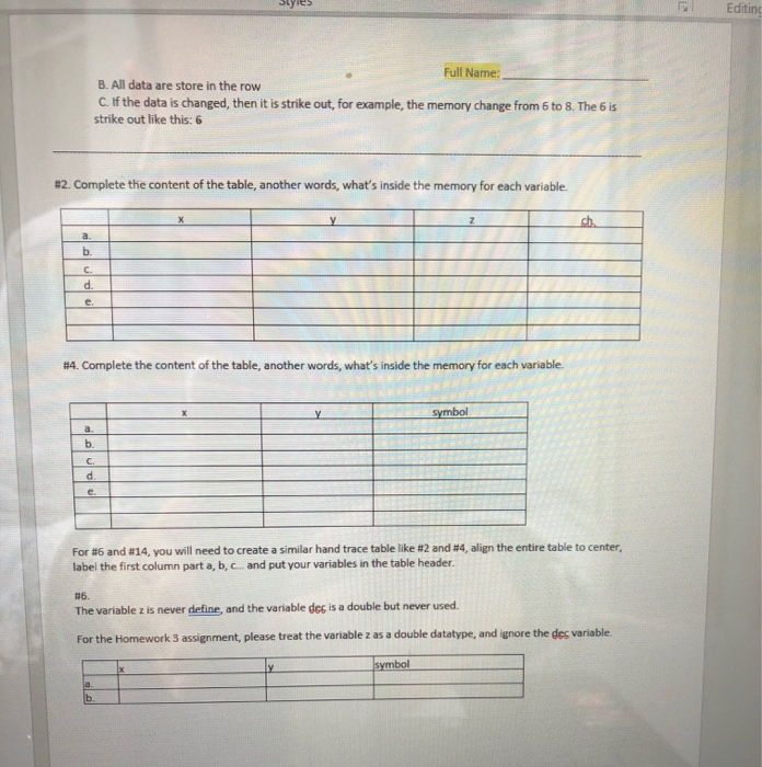 Solved Homework 3 Inputoutput With Hand Trace Tables Please 1760