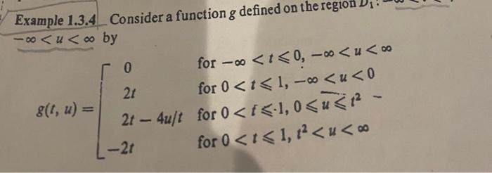 Solved - Example 1.3.4 Consider a function g defined on the | Chegg.com