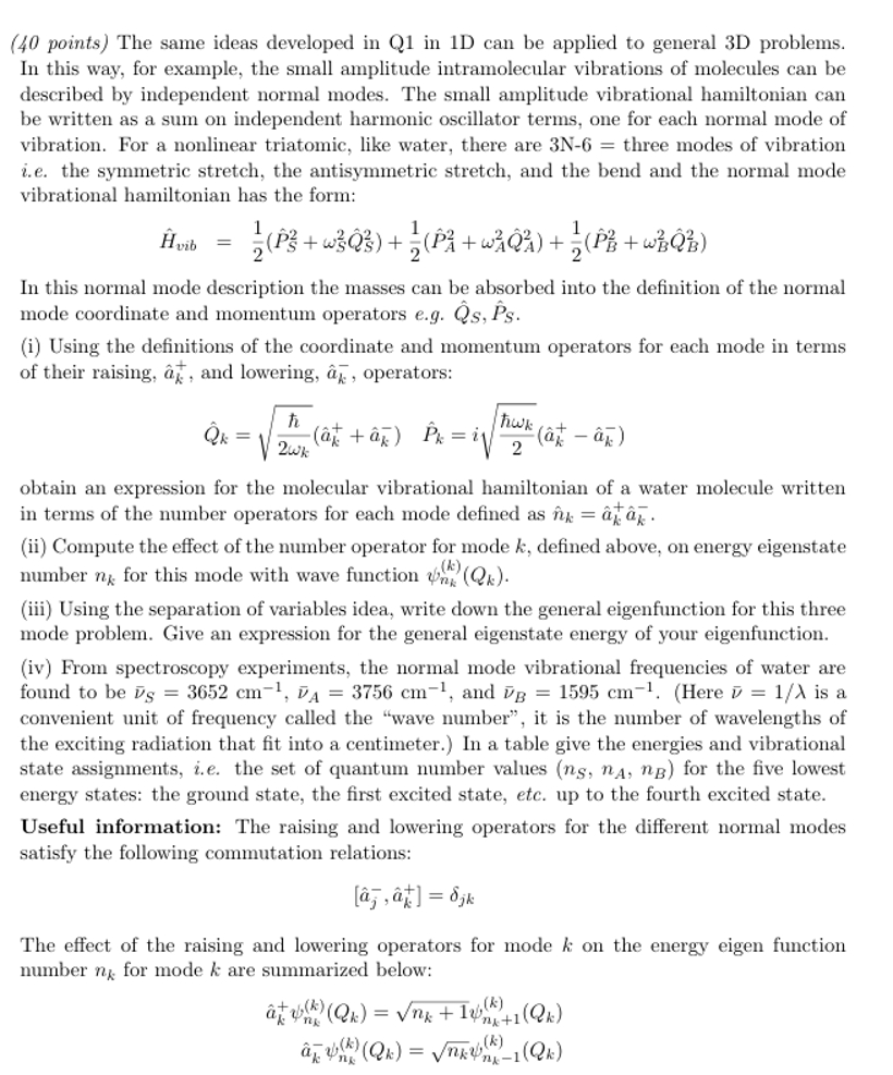Solved (40 ﻿points) ﻿The same ideas developed in Q1 ﻿in 1D | Chegg.com