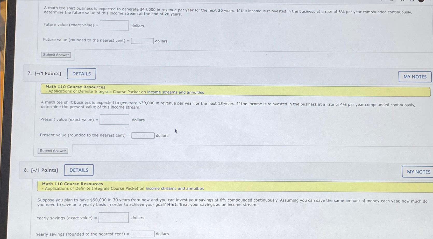 Solved determine the future value of this income stream at | Chegg.com