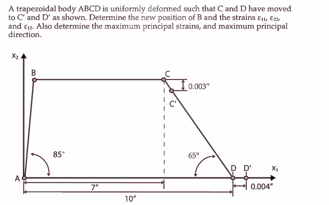 Solved A trapezoidal body ABCD is uniformly deformed such | Chegg.com
