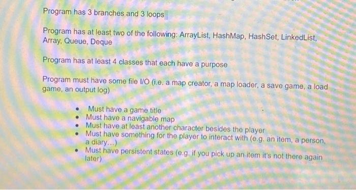Solved Create a RPG text based game in java. Look up Zork | Chegg.com