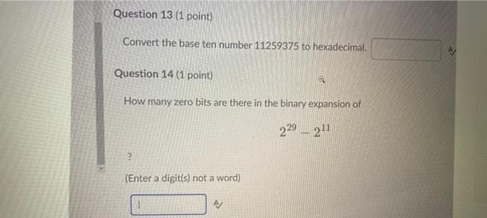 Solved Convert the base ten number 11259375 to hexadecimal. | Chegg.com