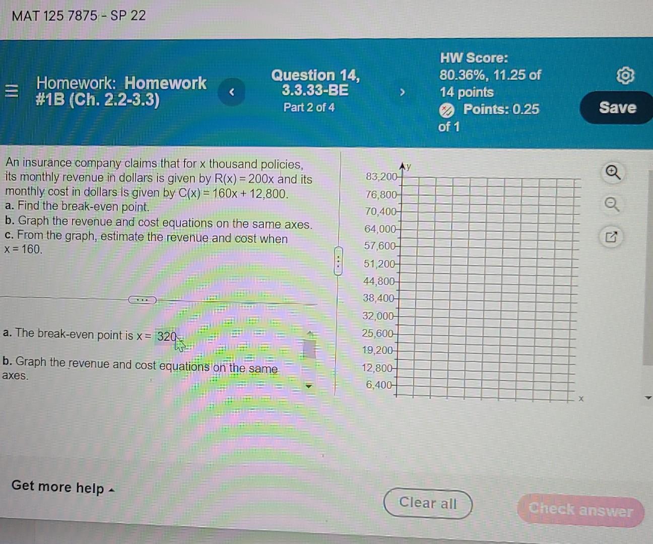 Solved MAT 125 7875 - SP 22 E Homework: Homework #1B (Ch. | Chegg.com