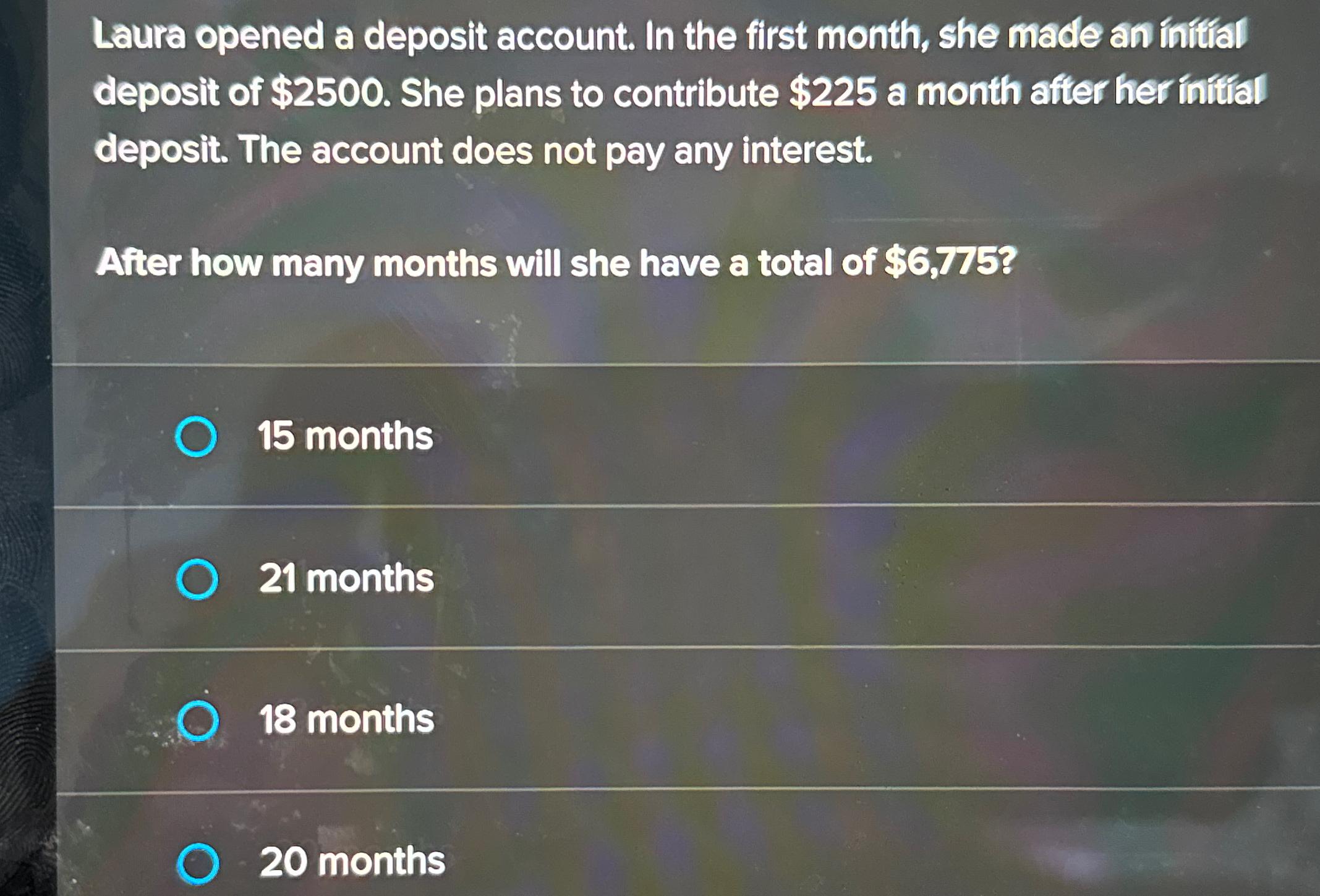 Solved Laura opened a deposit account. In the first month, | Chegg.com