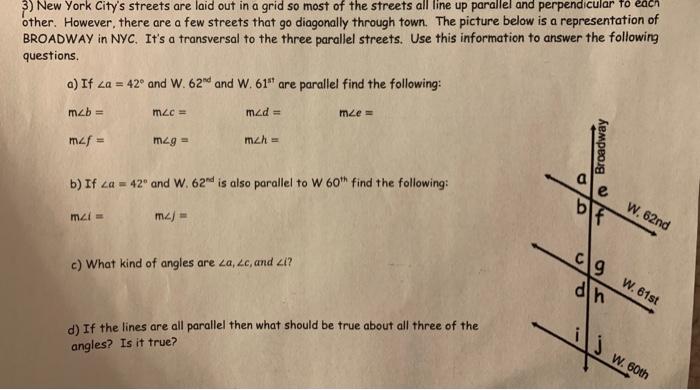 Solved 2) Opposite sides are parallel.3) New York City's | Chegg.com