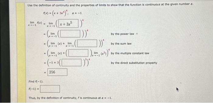 Solved Use the definition of continuity and the properties | Chegg.com