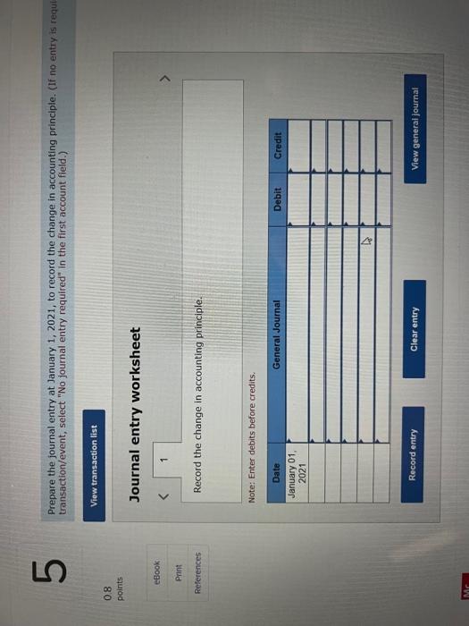 Solved Problem 20-2 (Algo) Change in principle; change in | Chegg.com