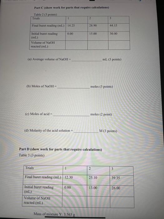 Solved EXPERIMENT: ACID-BASE TITRATIONS OBJECTIVES Use | Chegg.com