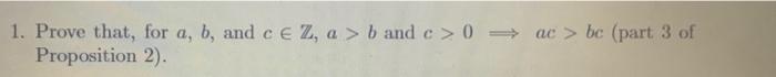 Solved 1. (a) Use the division algorithm to show that every | Chegg.com