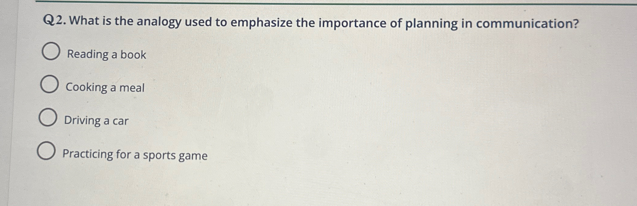 Solved Q2. ﻿What is the analogy used to emphasize the | Chegg.com