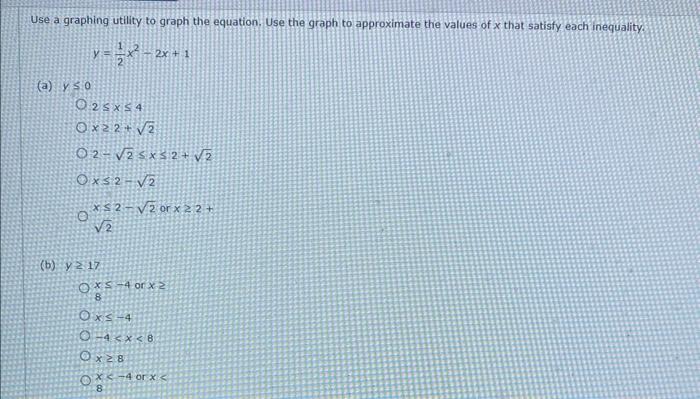 Solved Use a graphing utility to graph the equation. Use the | Chegg.com