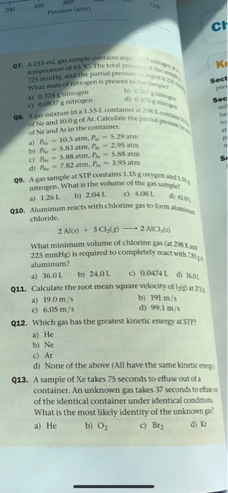 Solved 01. A gas sample has an initial pressure of 547 mmHg | Chegg.com