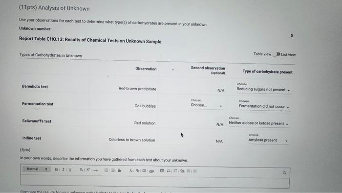 (11pts) Analysis of Unknown Use your observations for | Chegg.com