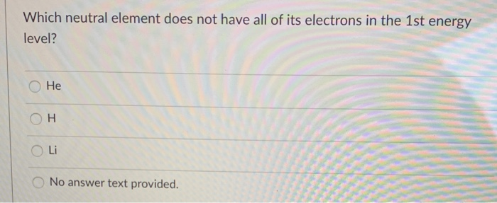 Solved Which neutral element does not have all of its | Chegg.com