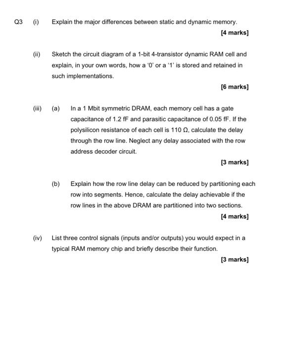 Solved Q3 (0) Explain the major differences between static | Chegg.com