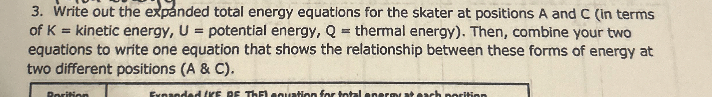 Solved Write out the expanded total energy equations for the | Chegg.com