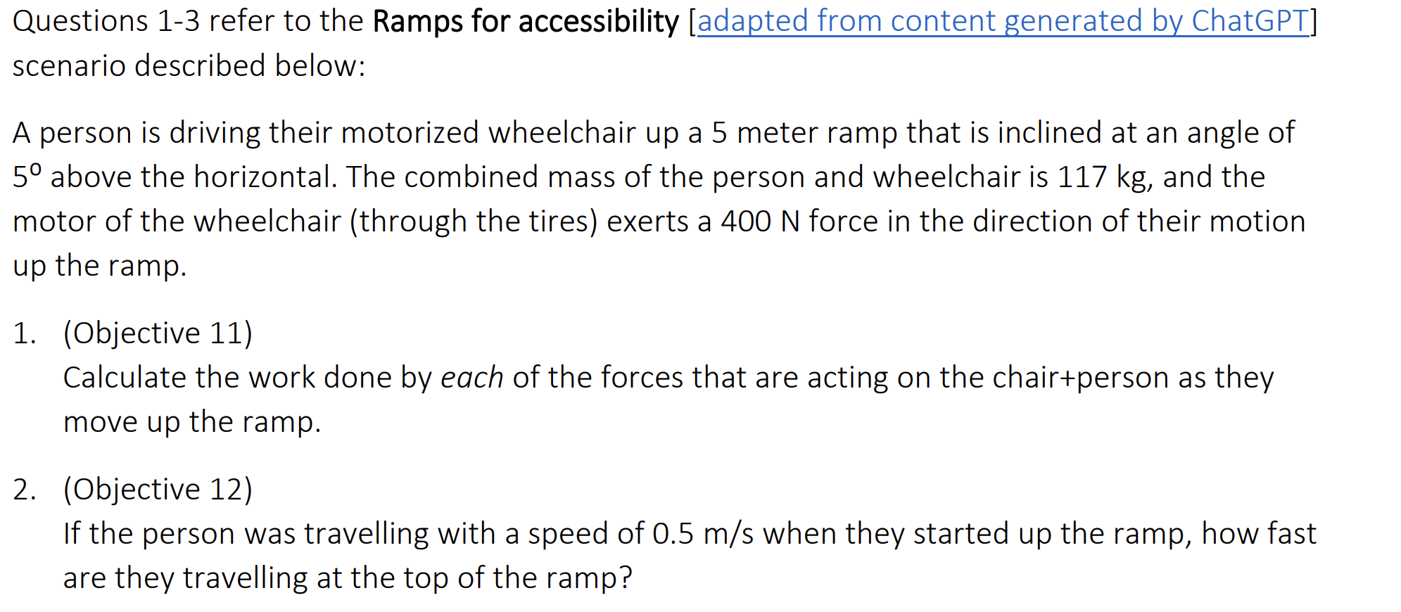 Solved Questions 1-3 ﻿refer to the Ramps for accessibility | Chegg.com