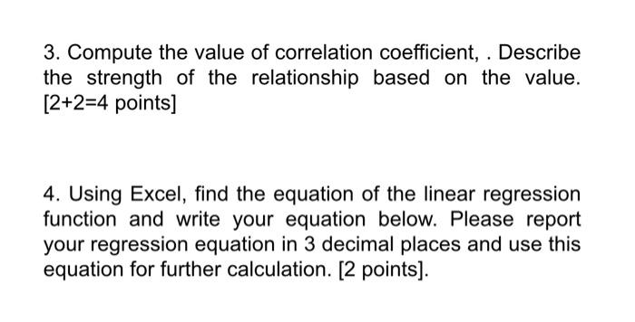 Solved 3. Compute the value of correlation coefficient, . | Chegg.com
