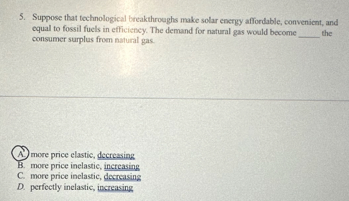 Solved Suppose that technological breakthroughs make solar | Chegg.com