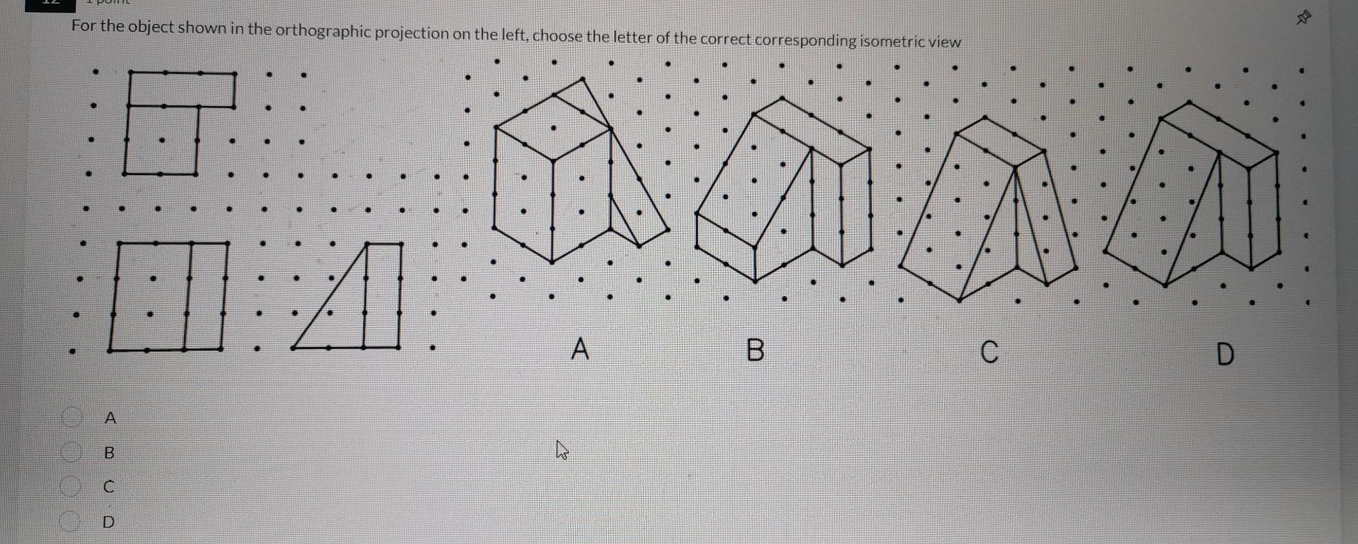 Solved For the object shown in the orthographic proiection | Chegg.com