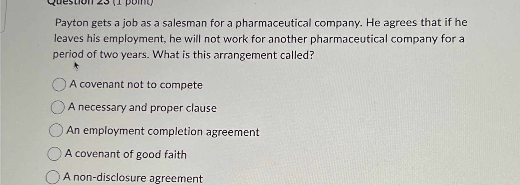 Solved Payton gets a job as a salesman for a pharmaceutical | Chegg.com