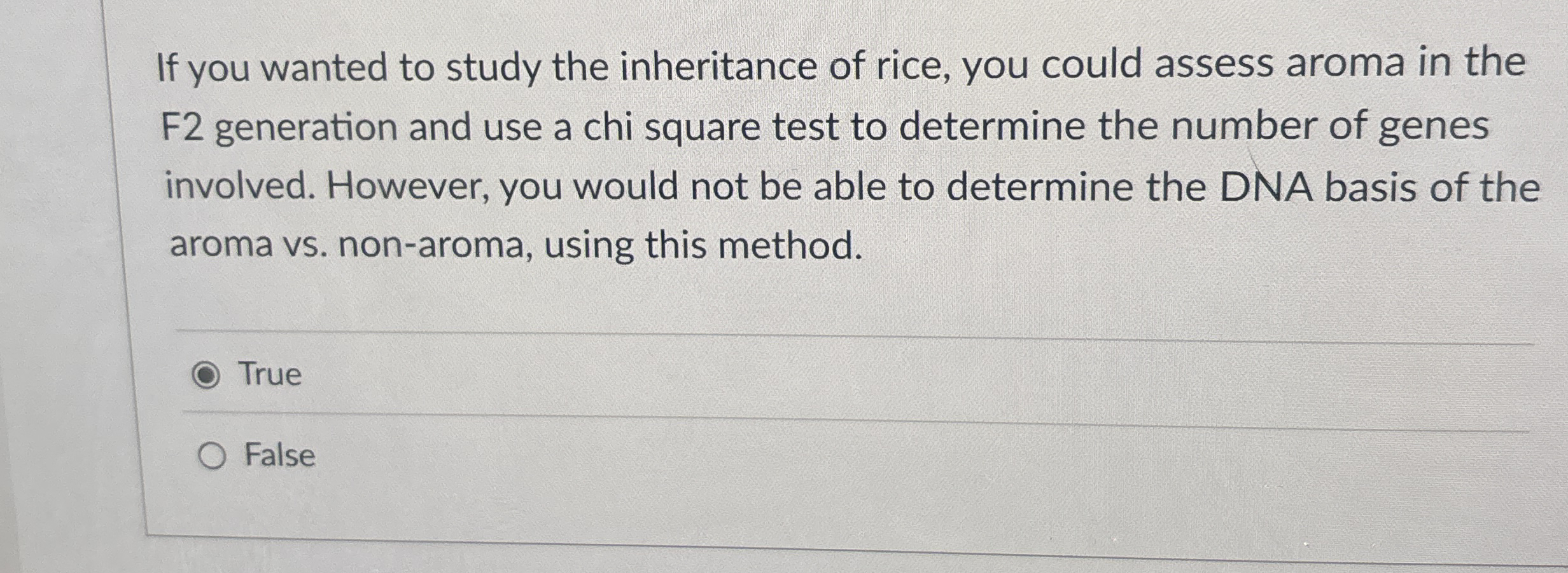 Solved If you wanted to study the inheritance of rice, you | Chegg.com