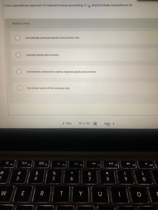 Solved In the expenditures approach of national income | Chegg.com