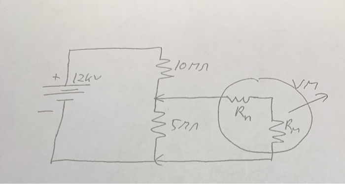 Solved 10.) For the voltmeter (VM) circuit shown in Figure | Chegg.com