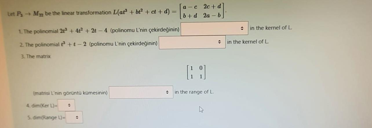 Solved Let P3→Mn be the linear transformation | Chegg.com