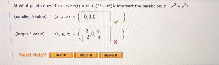 Solved At what points does the curve r(t)=ti+(3t−t2)k | Chegg.com
