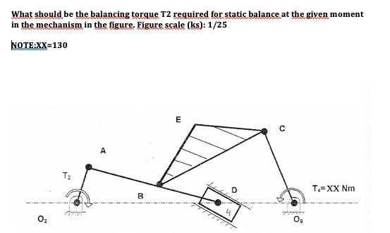 Solved What should be the balancing torque T2 required for | Chegg.com