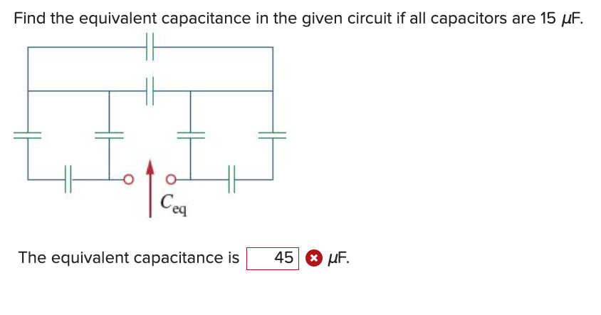 Solved Find the equivalent capacitance in the given circuit | Chegg.com