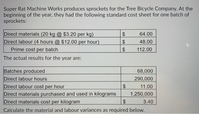 Solved a) calculate material price variance for the year? is | Chegg.com