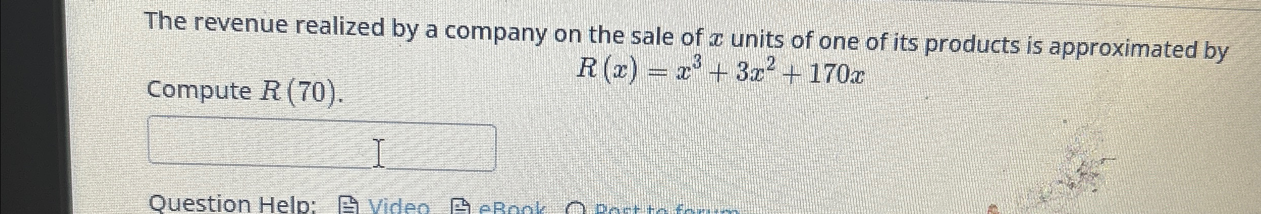 Solved The revenue realized by a company on the sale of x | Chegg.com