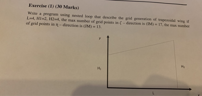 Solved Exercise (1) (30 Marks) Write a program using nested | Chegg.com