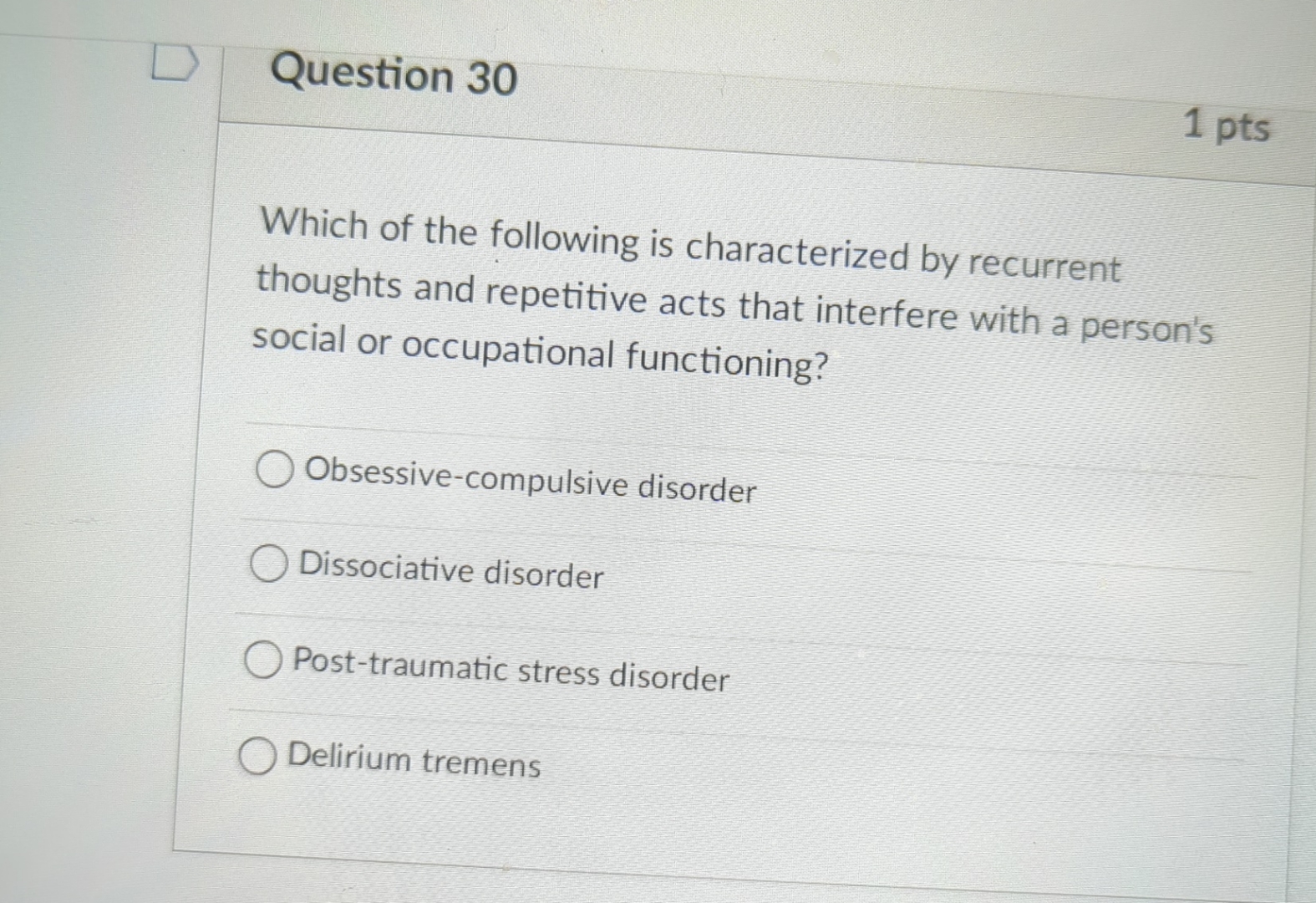 Solved Question 301 ﻿ptsWhich of the following is | Chegg.com