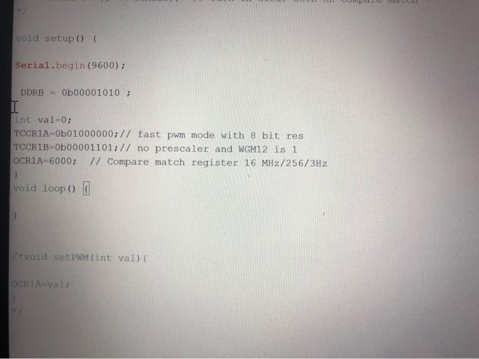 Task: 1) You are to write code for the Atmel ATmega | Chegg.com