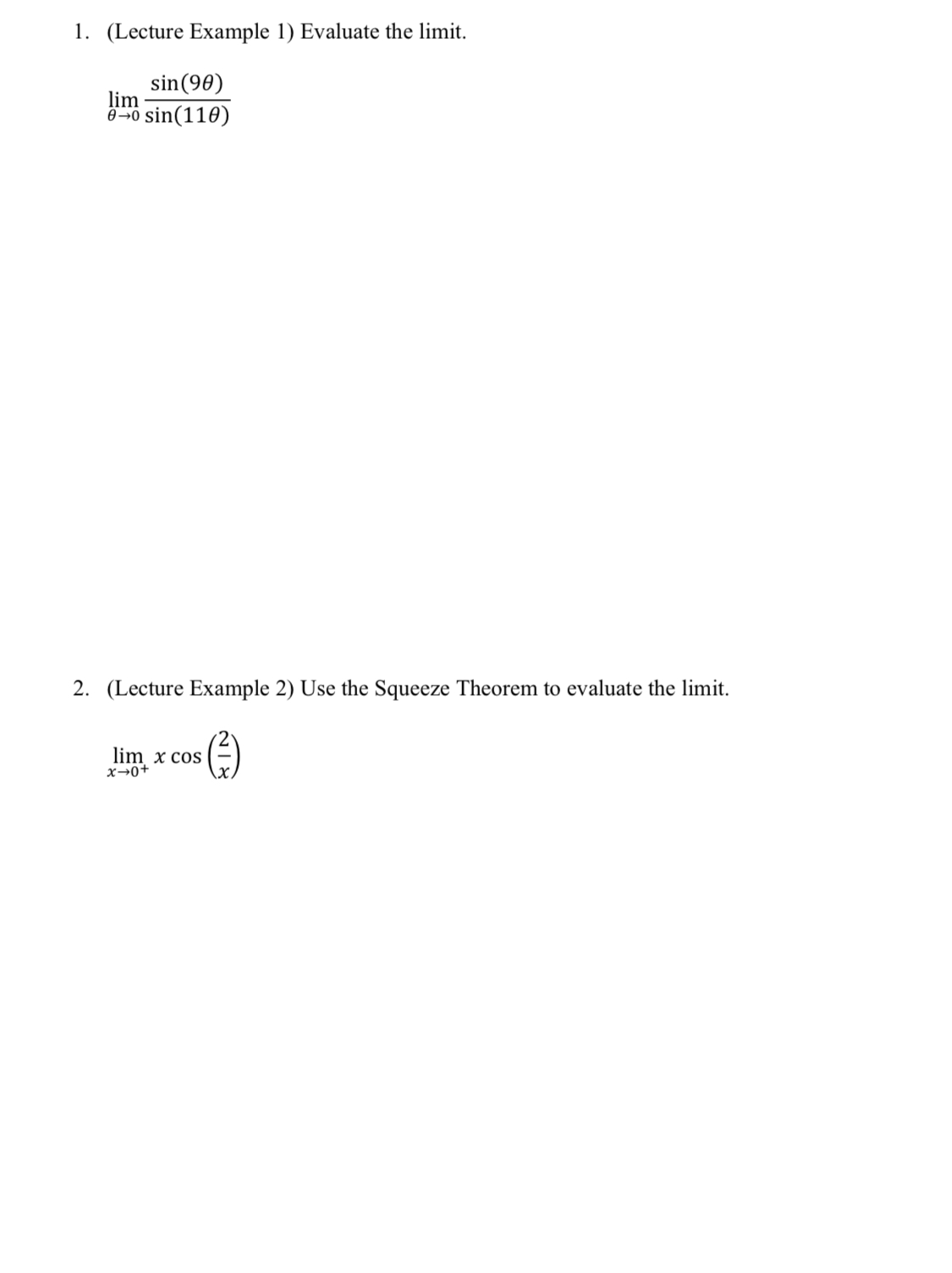 Solved (Lecture Example 1) ﻿Evaluate the | Chegg.com