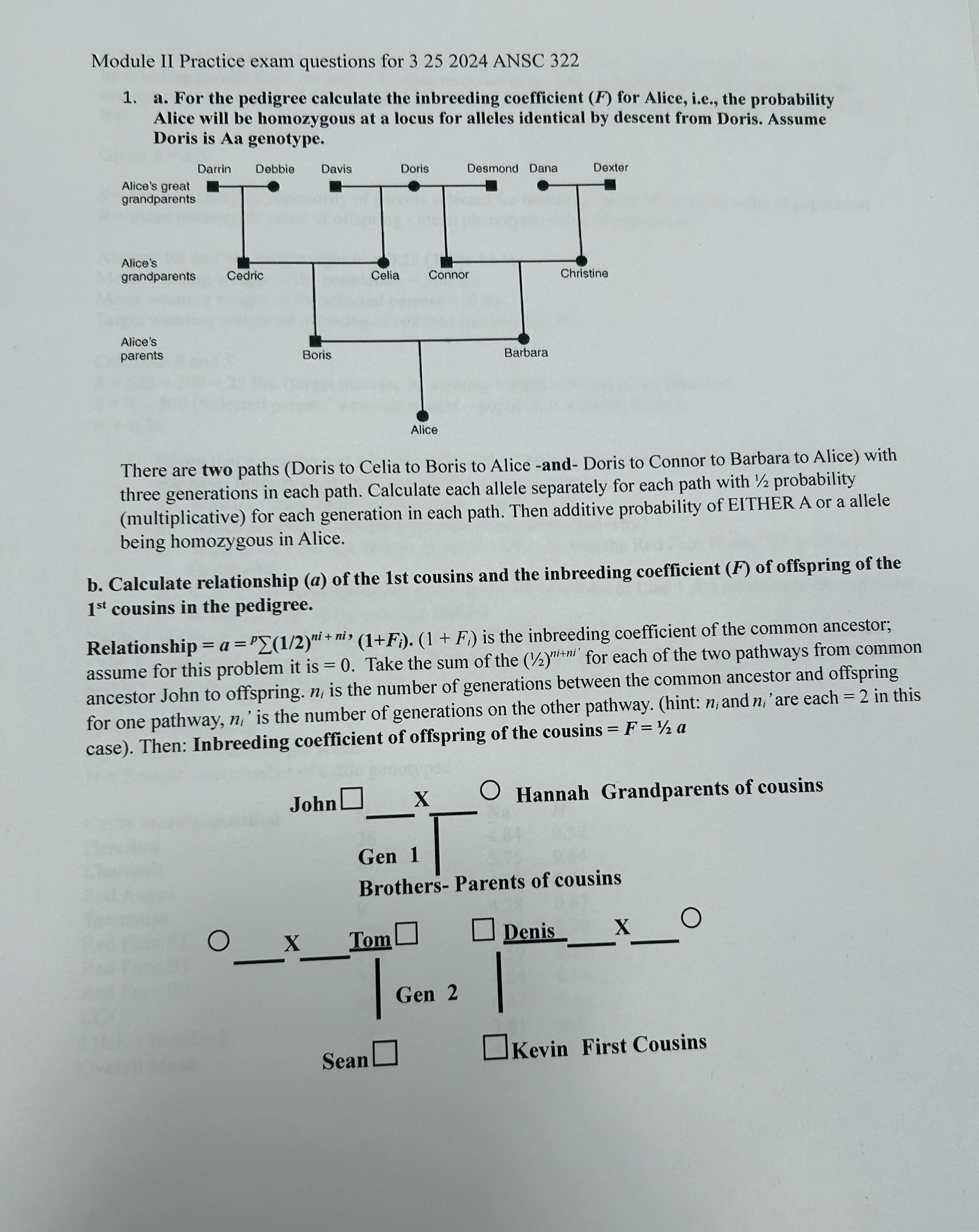 Solved Module II Practice exam questions for 3252024 ﻿ANSC | Chegg.com