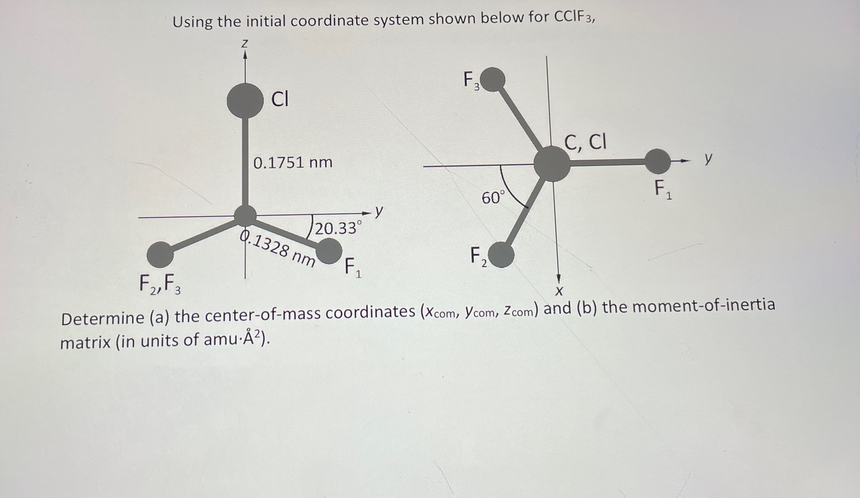 Solved Quantum chemistry Using the initial coordinate system | Chegg.com