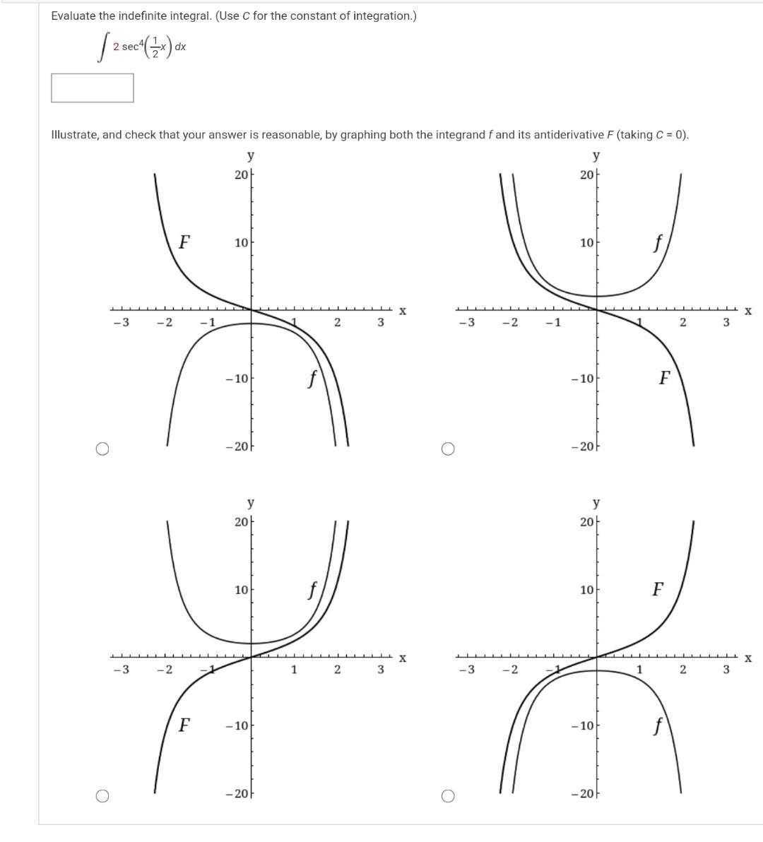 Solved Evaluate the indefinite integral. (Use C for the | Chegg.com ...