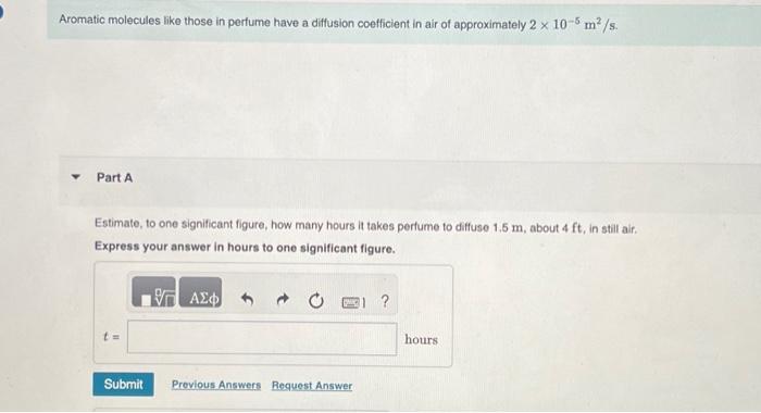 Solved Aromatic molecules like those in perfume have a | Chegg.com