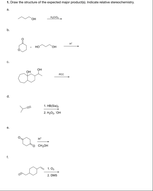 Solved Draw The Structure Of The Expected Major Product S