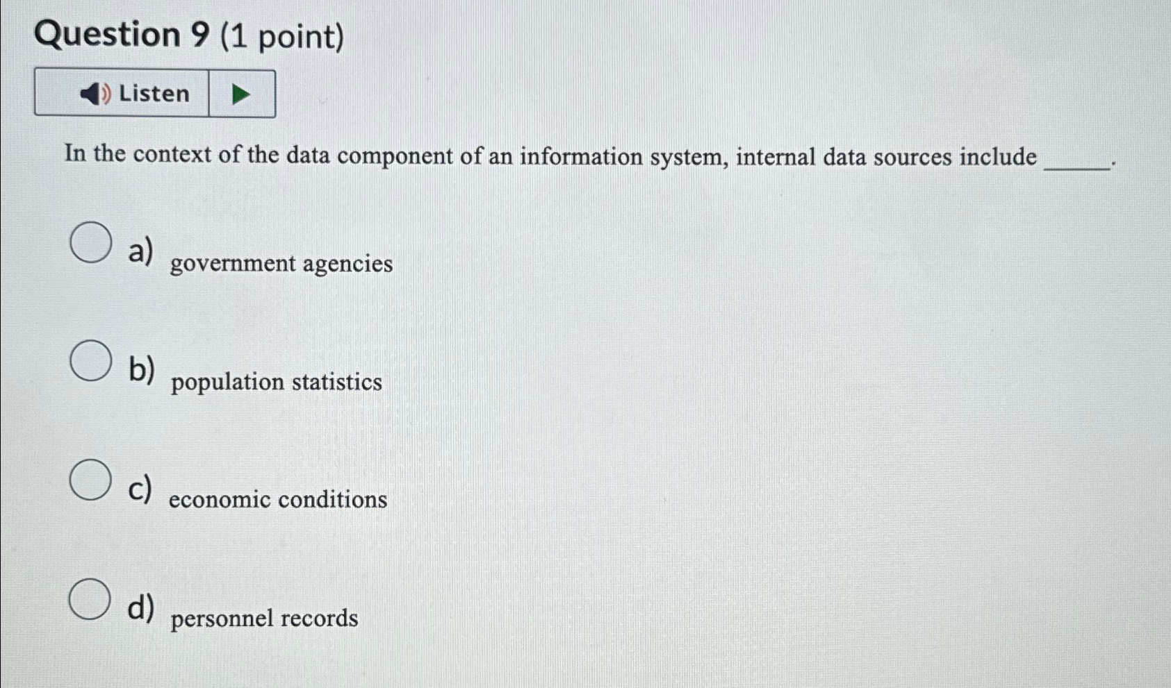 Solved Question 9 (1 ﻿point)In the context of the data | Chegg.com